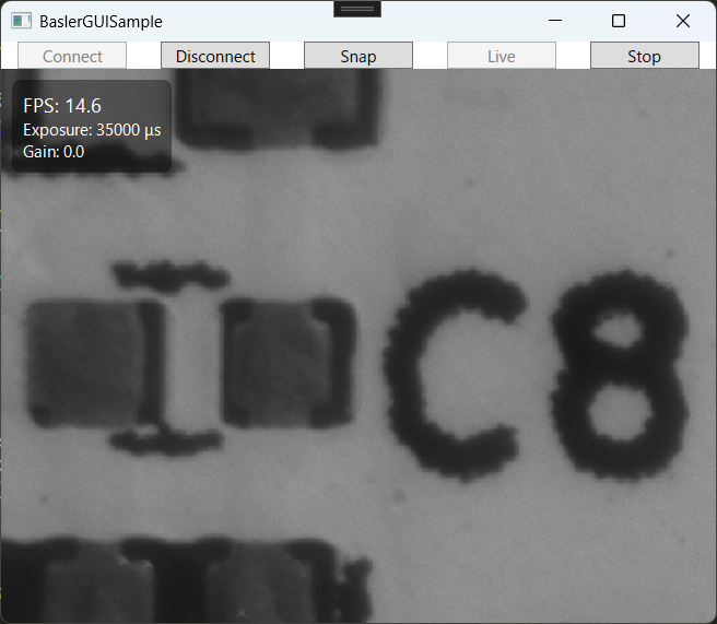 Overlaying a HUD on Basler Live View in WPF (FPS, Exposure, Gain ...
